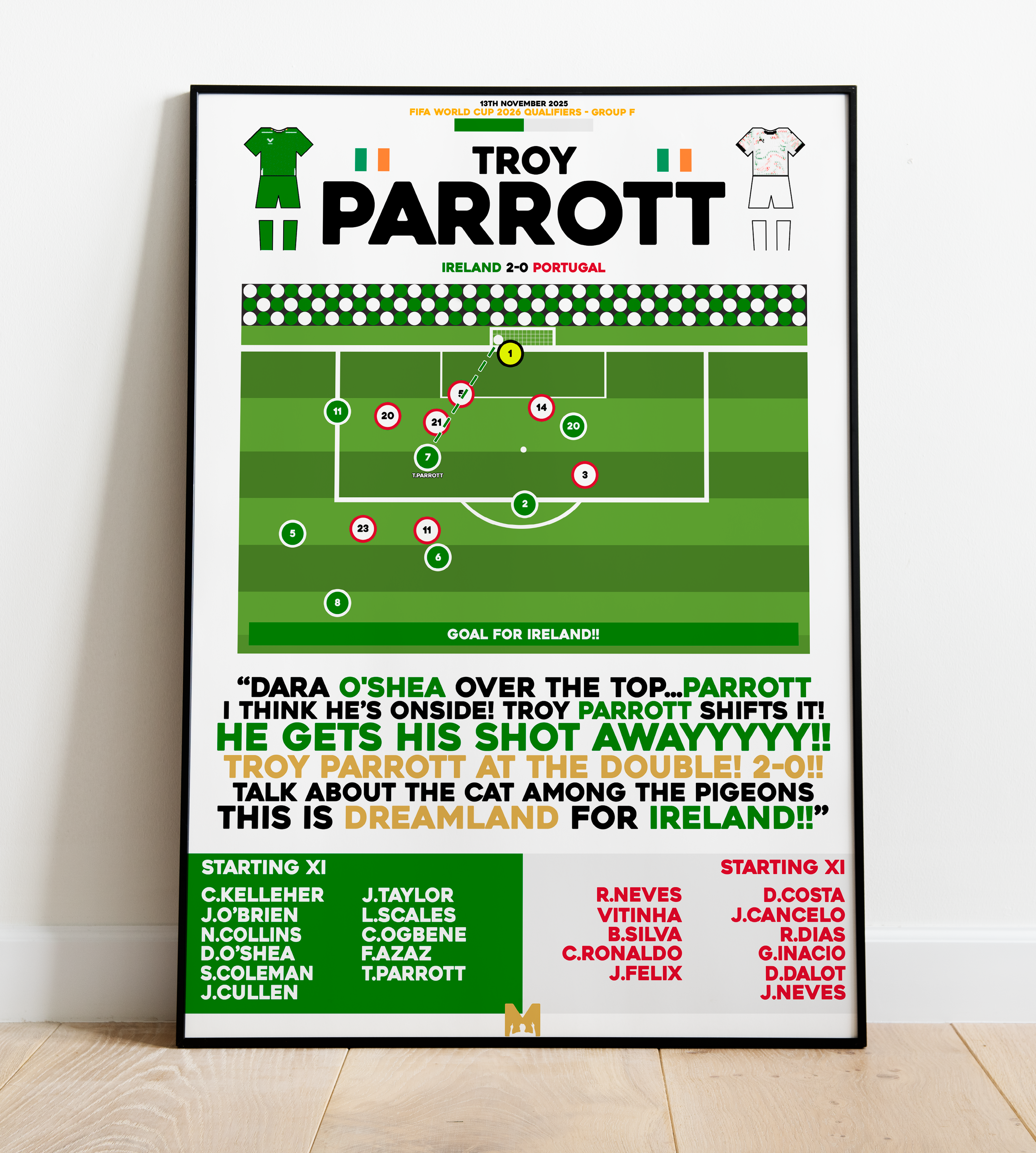 Troy Parrott Goal vs Portugal - FIFA World Cup 2026 Qualifiers - Irela ...