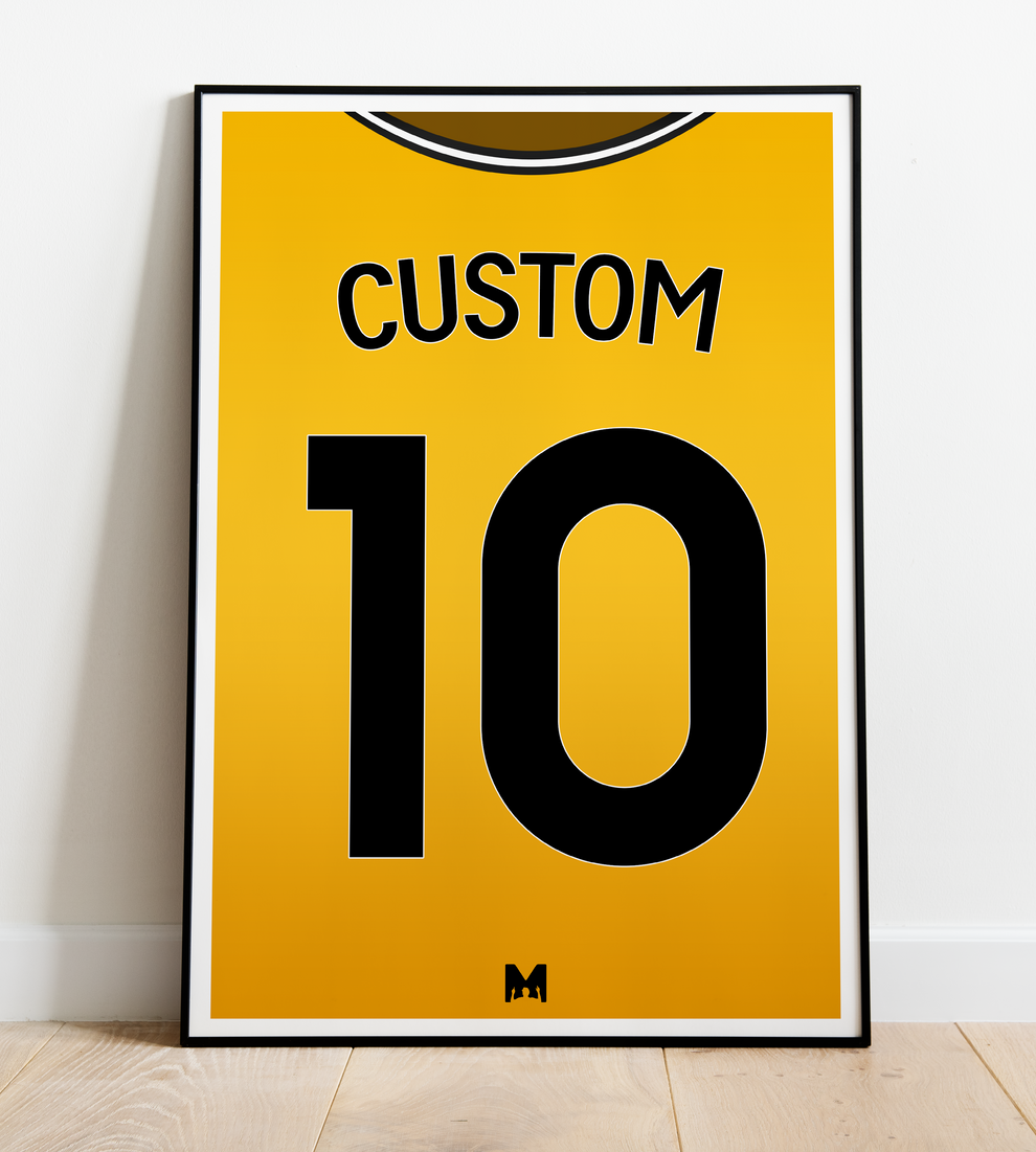 Design Your Own CUSTOM Wolves Kit Print 2023/24 - Home Shirt - Wolves ...