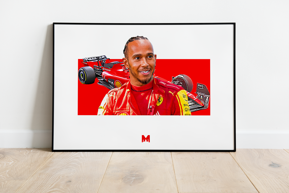 Lewis Hamilton Print - The New Era - Ferrari – MezzalaDesigns