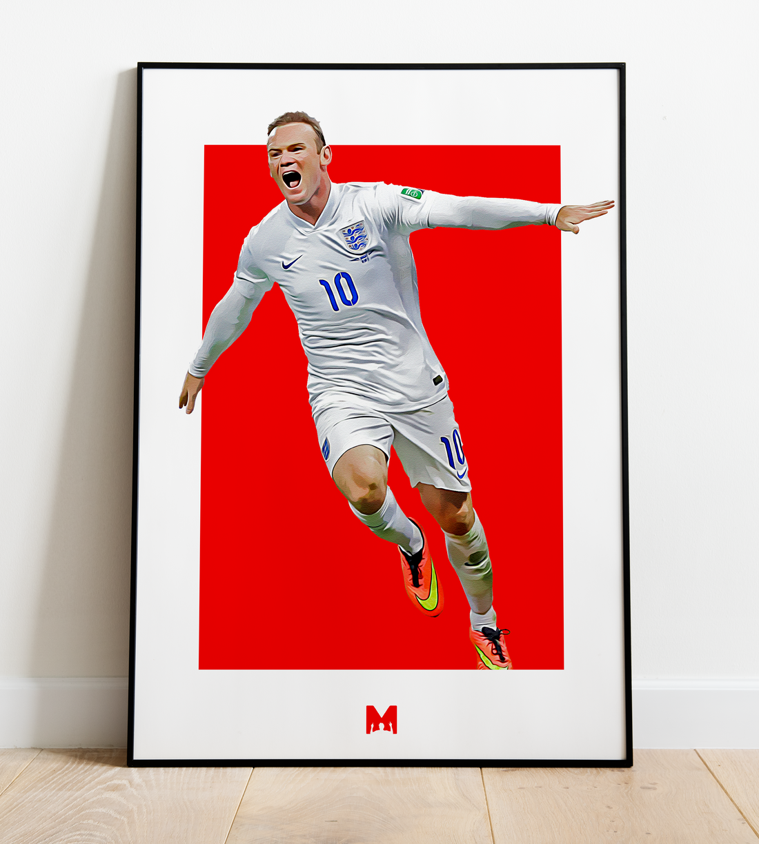 Wayne Rooney Print - Wazza - England – MezzalaDesigns
